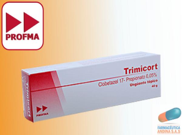 CLOBETASOL 0.05% TRIMICORT UNGUENTO TOPICO X 40GR