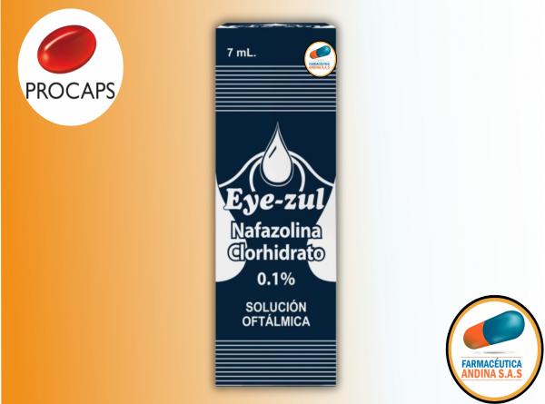 GOTAS OFTALMICAS NAFAZOLINA 0.1% FRASCO X 7 ML (EYEZUL) PROCAPS