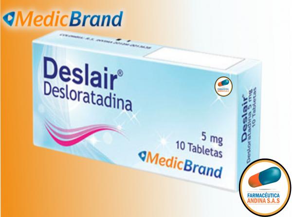 DESLAIR (DESLORATADINA 5 MG) CAJA X 10 TABLETAS MEDICBRAND