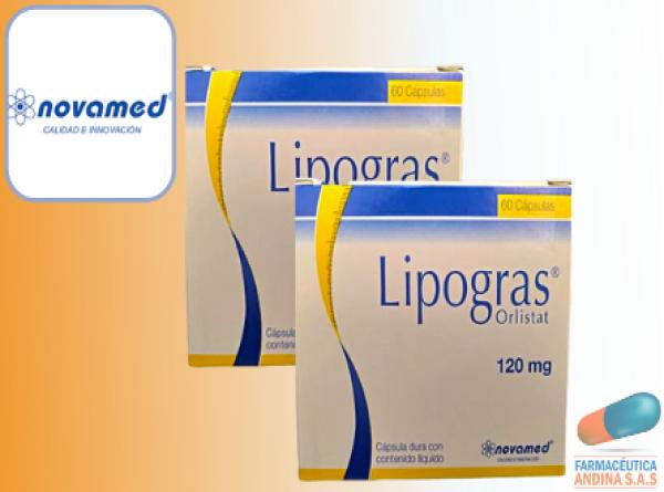 ORLISTAT LIPOGRAS 120 MG X 60 CAPSULAS