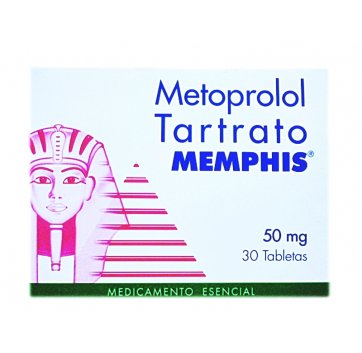 METOPROLOL 50 MG CAJA X 30 TAB MEMPHIS