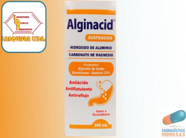 ALGINATO DE SODIO SUSP X 350ML ALGINACI