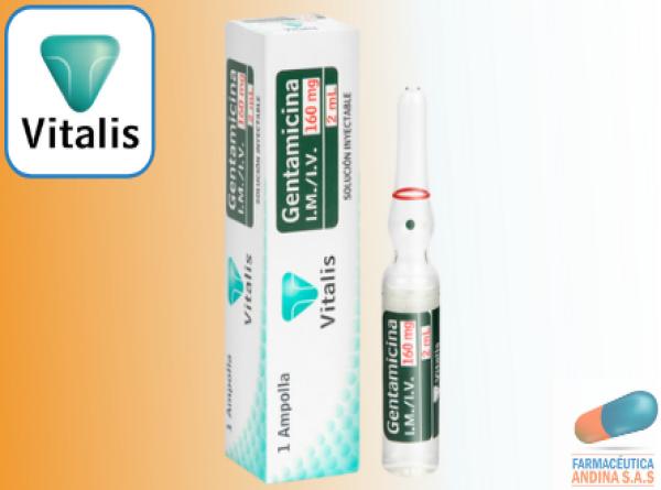 GENTAMICINA 160 MG CAJA X 1 AMPOLLA UNID