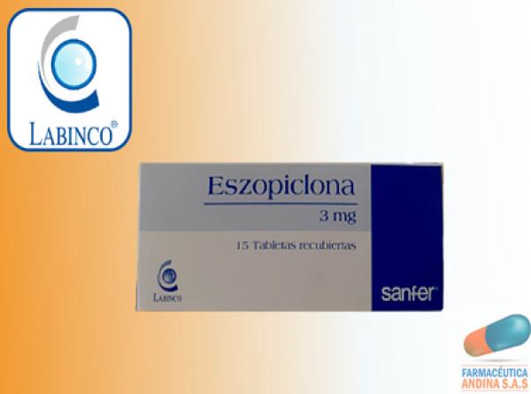 ESZOPICLONA 3 MG CJX 15 TAB LABINCO
