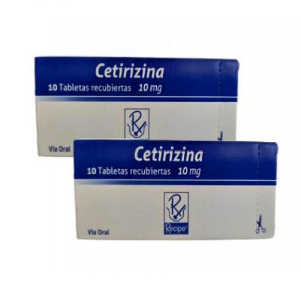 CETIRIZINA 10 MG CAJA X 10 TAB RECIPE