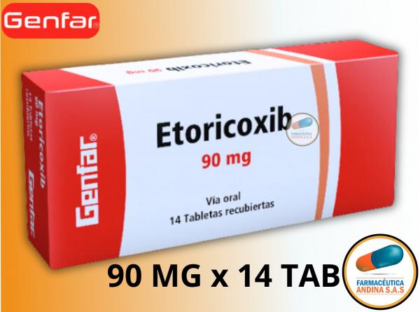ETORICOXIB 90 MG CAJA X 14 TABLETAS GENFAR