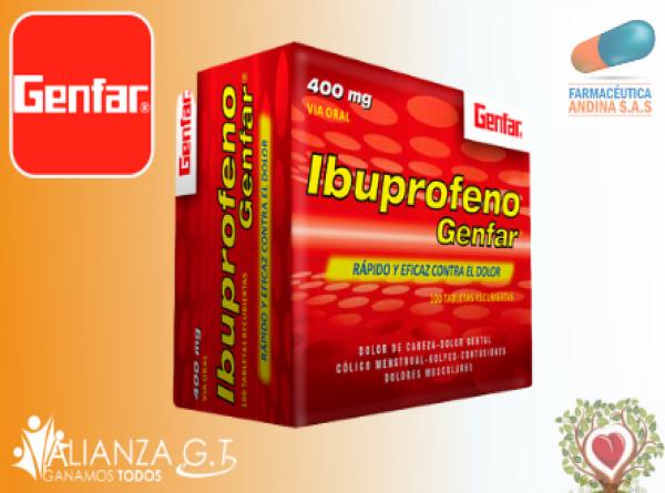 IBUPROFENO 400 MG CAJA X 100 TAB GENFAR