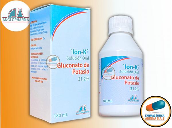 GLUCONATO DE POTASIO FRASCO X 180 ML (ION K) ANGLOPHARMA