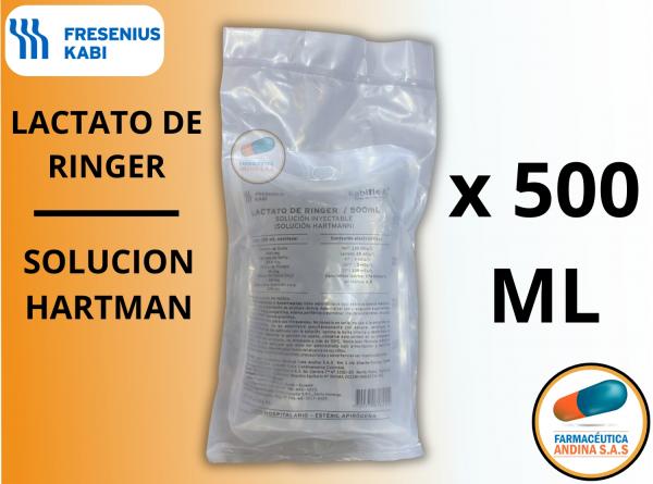 LACTATO DE RINGER / SOLUCION HARTMAN BOLSA X 500 ML FRESENIUS