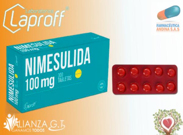 NIMESULIDA 100 MG CAJA X 300 TAB