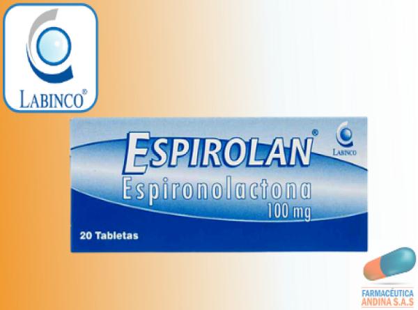 ESPIRONOLACTONA 100 MG CAJA X 20 TAB ESPIROLAN