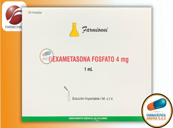 DEXAMETASONA 4 MG / ML X 100 AMPOLLAS FARMIONI