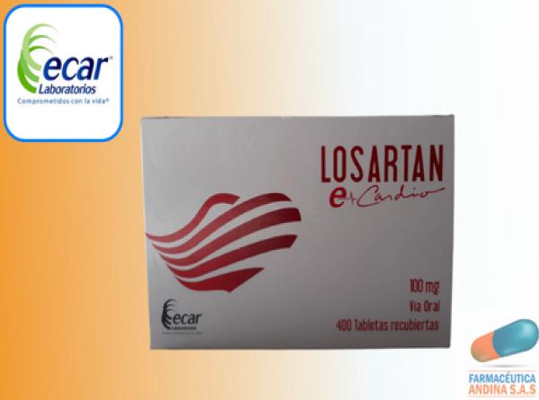LOSARTAN 100 MG CJX 400 TAB ECAR