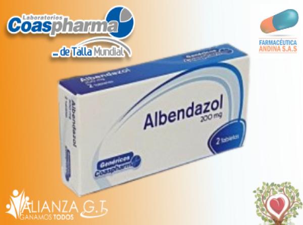 ALBENDAZOL 200 MG CAJA x 2 TAB