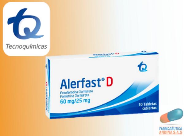 ALERFAST D 60/258MG CJX 10 TAB