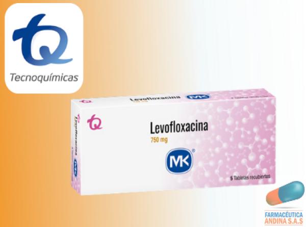 LEVOFLOXACINA 750 MG CJX 5 TAB MK