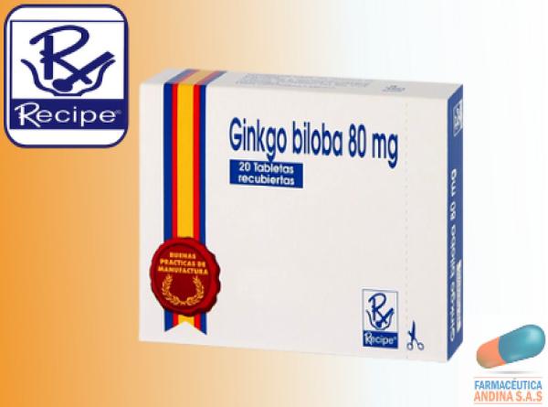GINKGO BILOBA 80 MG CAJA X 20 TAB