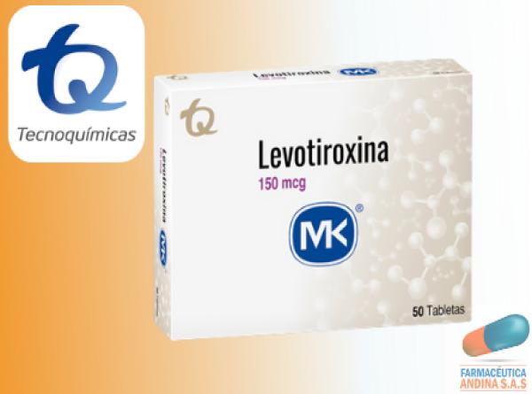 LEVOTIROXINA 150 MCG CAJA X 50 TABS MK