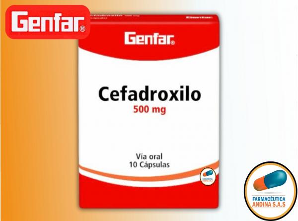 CEFADROXILO 500 MG CAJA X 10 CAPSULAS GENFAR