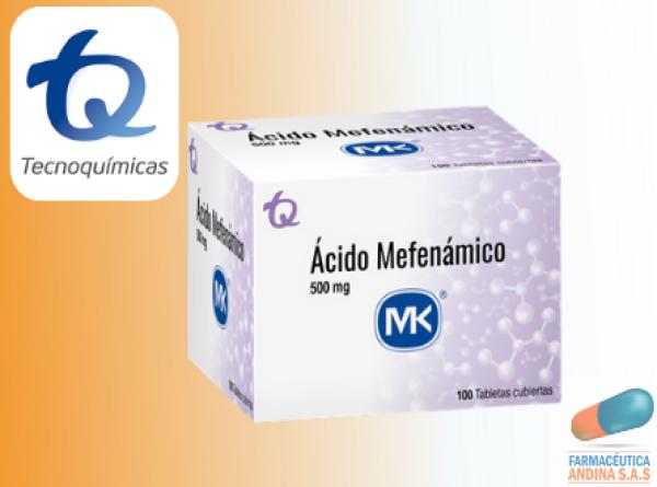 ACIDO MEFENAMICO 500 MG CAJA x 100 TAB