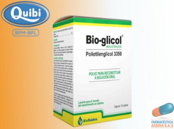 BIO-GLICOL(POLIETIENGLICOL) CAJA X 10 SOBR. 17G