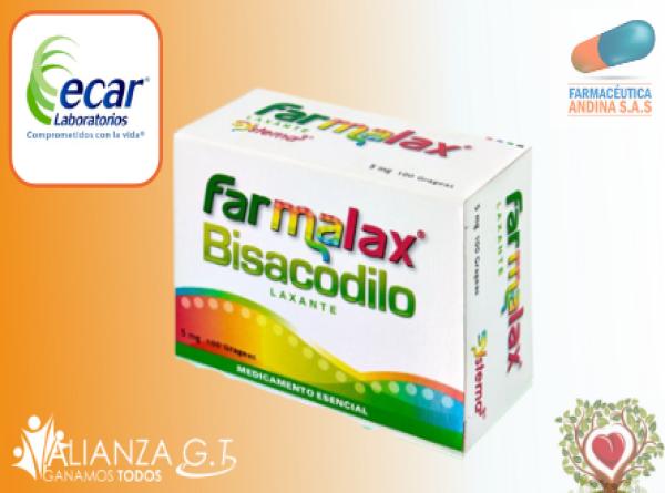 BISACODILO 5 MG CAJA X 100 GRAG FARMALAX