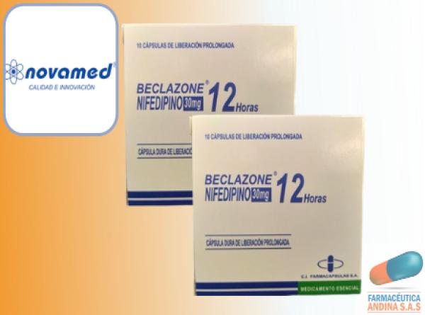 NIFEDIPINO 30 MG LP CAJA X 10 CAP BECLAZONE