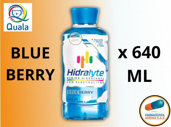 SUERO ORAL HIDRALYTE BLUE BERRY FRASCO X 640 ML QUALA