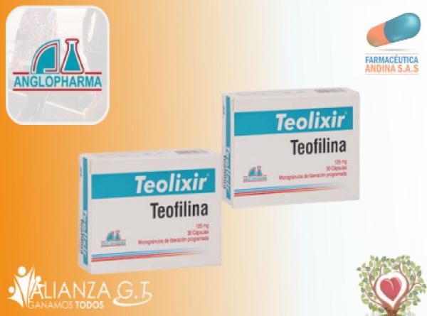 TEOFILINA 125 MG CAJA X 30 CAPS TEOLIXIR