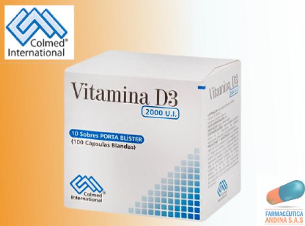 VITAMINA D3 2000 UI CAJA X 100 CAPS BLANDAS