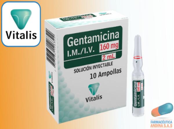 GENTAMICINA 160 MG CAJA X 10 AMPOLLA