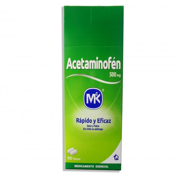 ACETAMINOFEN 500 MG CJ X 100 TAB ACETAMINOFEN 500 MG CJ X 100 TAB