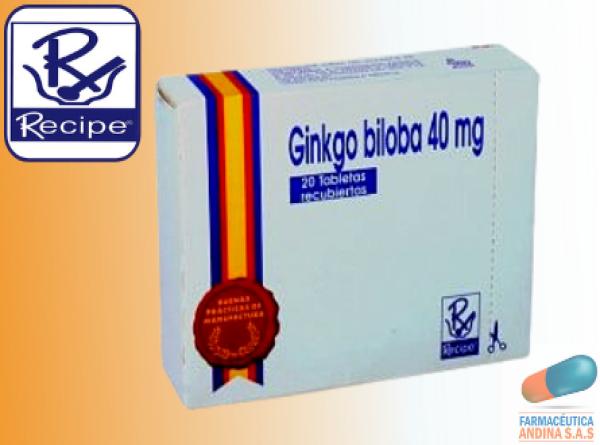 GINKGO BILOBA 40 MG CAJA X 20 TAB RECIPE