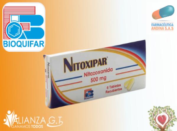 NITAZOXANIDA 500 MG CJ X 6 TAB NITOXIPAR