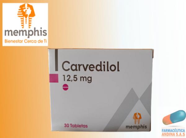 CARVEDILOL 12.5 MG CJX 30 TAB