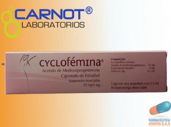 ANTICONCEP CYCLOFEMINA CJX 1 AMP+JER .5 ML