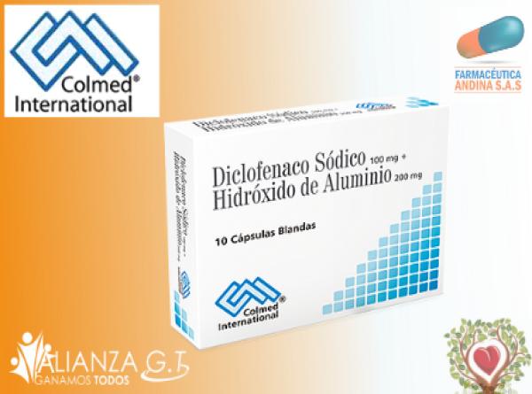 DICLOF+HIDROX 100/200 CAP BLAN X 10 CAPS