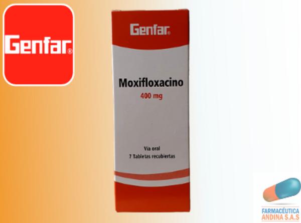 MOXIFLOXACINO 400 MG CJX 7 TAB GENFAR