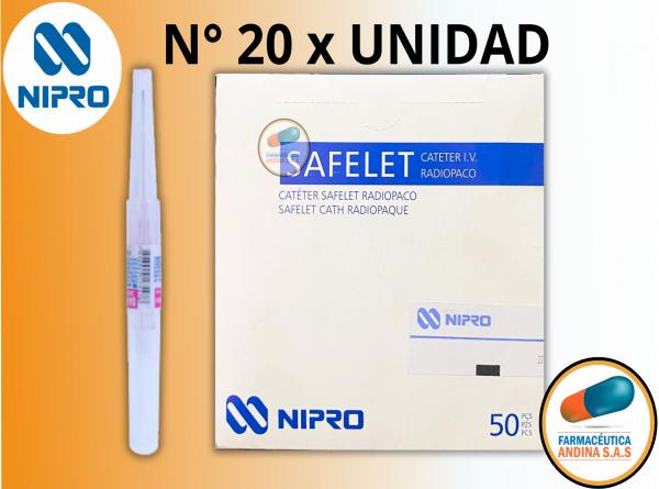 CATETER INTRAVENOSO No 20 X UNIDAD NIPRO