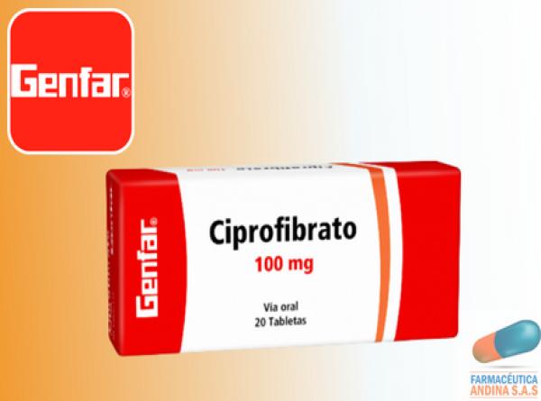 CIPROFIBRATO 100 MG CJX 20 TAB