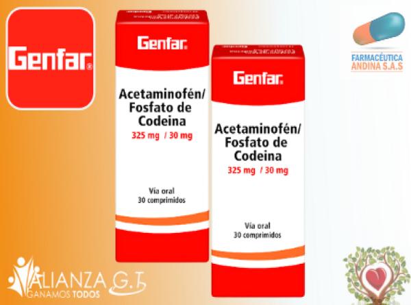 ACETAMIN+CODEINA 325/30 MG CAJA X 30 TAB