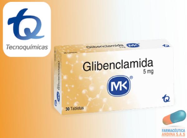 GLIBENCLAMIDA 5 MG CAJA X 30 TAB MK
