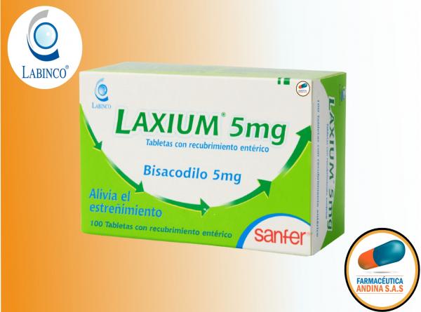 BISACODILO LAXIUM 5 MG CAJA X 100 TABLETAS LABINCO