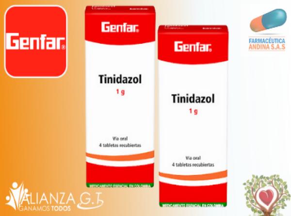 TINIDAZOL 1 GMO CAJA x 4 TAB