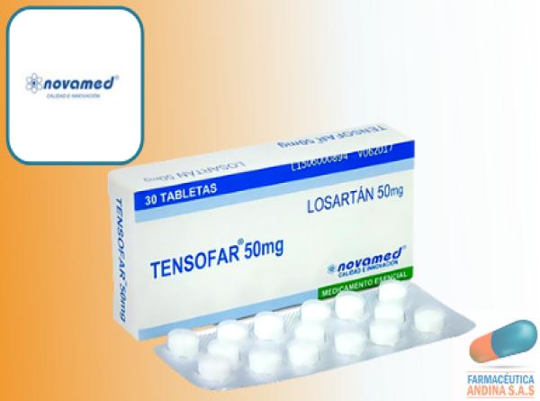 LOSARTAN 50 MG CJX 30 TAB TENSOFAR