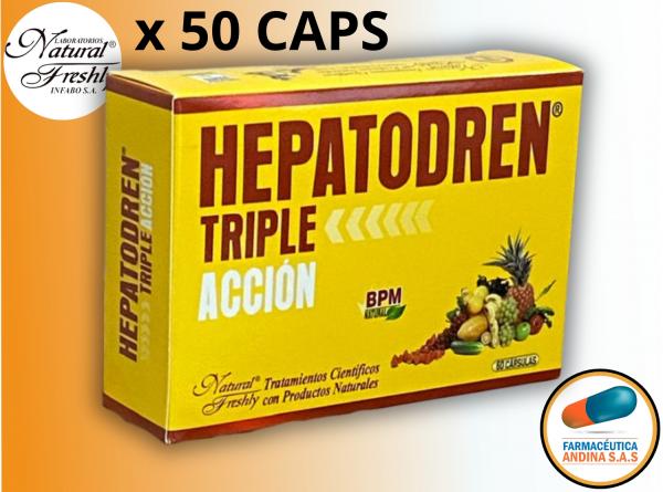 HEPATODREN TRIPLE ACCION LAXANTE CAJA X 60 CAPSULAS NATURAL FRESHLY