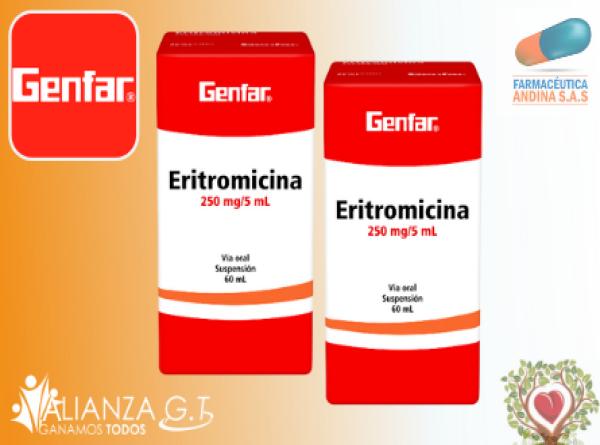ERITROMICINA 250 MG SUSP FCO x 60 ML