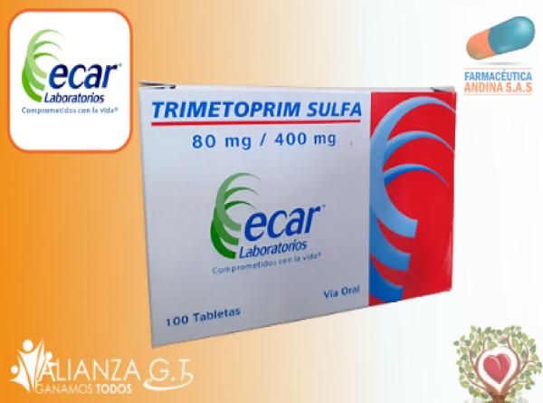 TRIMETROPIM SULFA 80/400 MG CAJA x 100 TAB