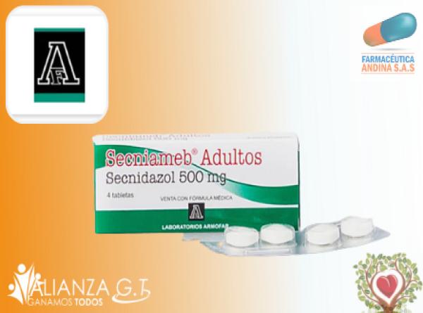 SECNIDAZOL 500 MG CAJA X 4 TB SECNIAMEB