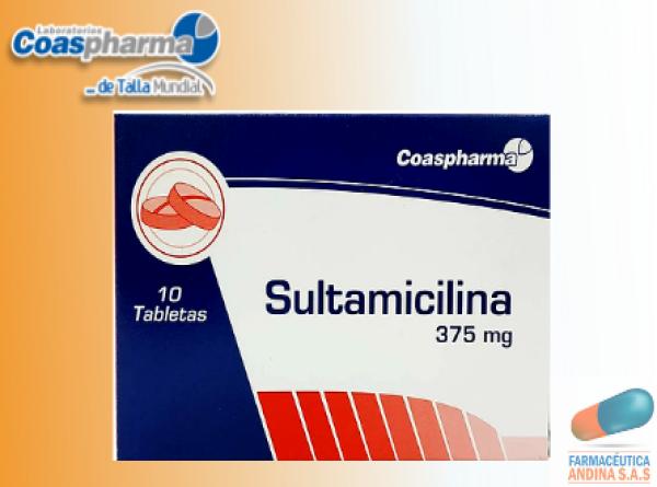 SULTAMICILINA 375 MG CAJA x 10 TABS